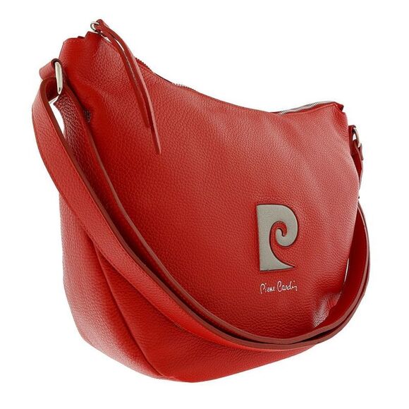 Pierre Cardin | Bags | Pierre Cardinred Leather Half Moon Relaxed ...